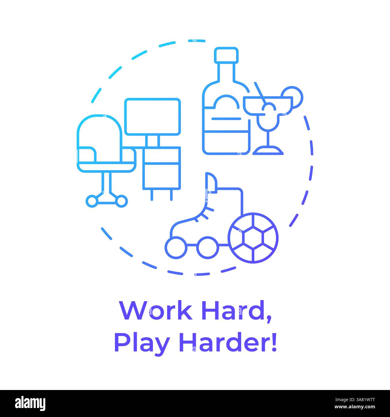 Work life balance conceptual image Stock Vector Images - Alamy