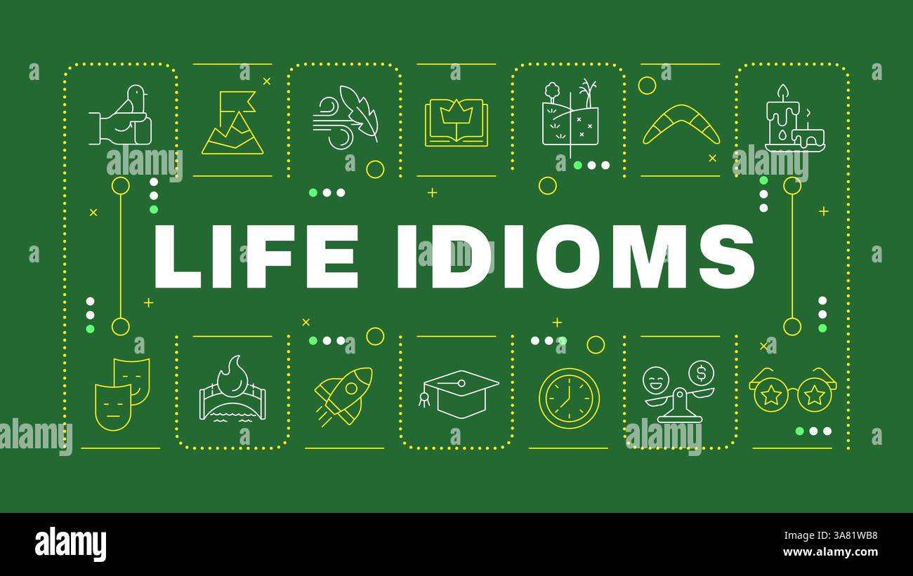 Life idioms green word concept Stock Vector Image & Art - Alamy