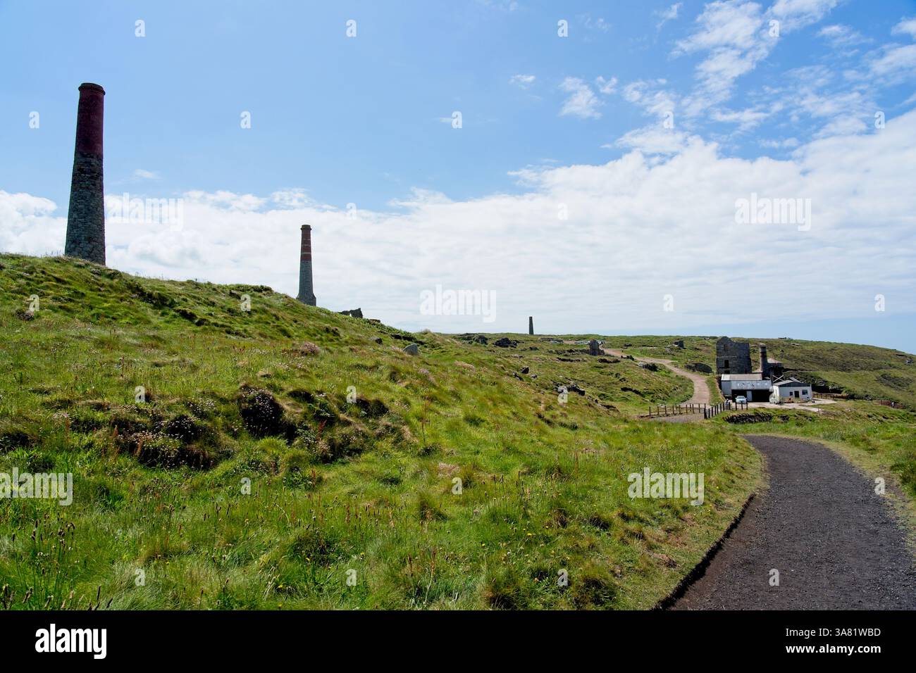 The historic Levant Tin Mines with the Beam Engine building near ...