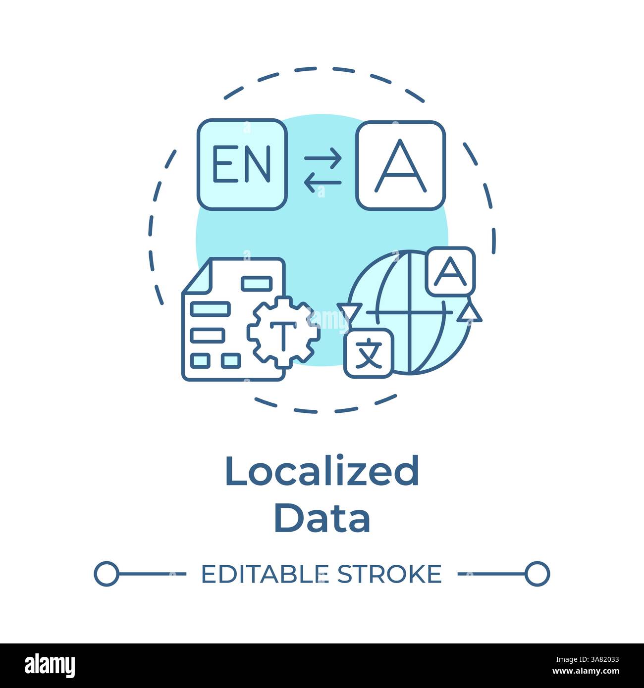 Localized data soft blue concept icon Stock Vector Image & Art - Alamy