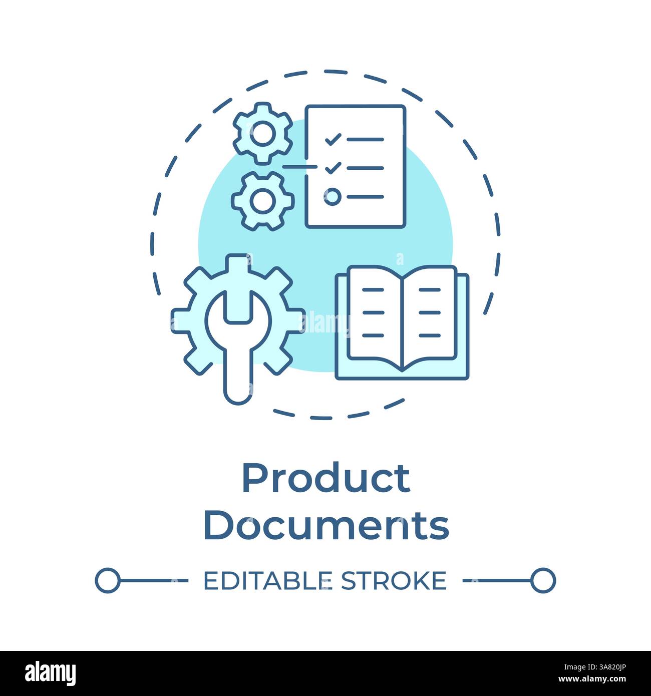 Product documents soft blue concept icon Stock Vector Image & Art - Alamy