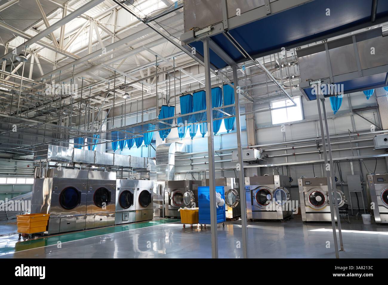 Modern Industrial Facility with Stainless Steel Equipment Stock Photo ...