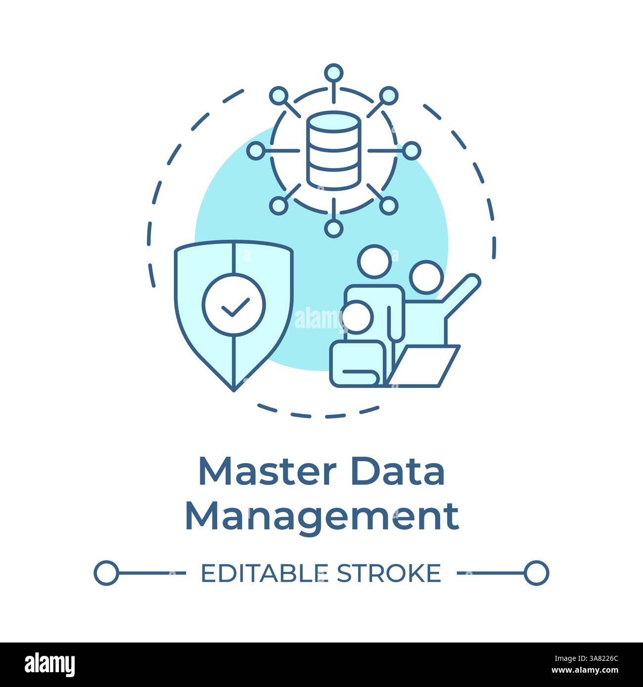 Master data management soft blue concept icon Stock Vector Image & Art ...