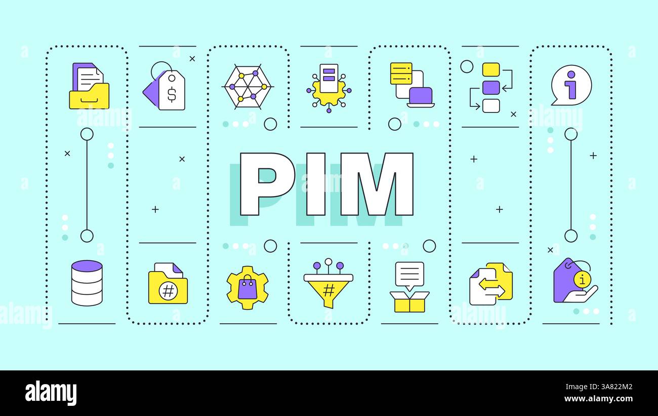 PIM light blue word concept Stock Vector Image & Art - Alamy
