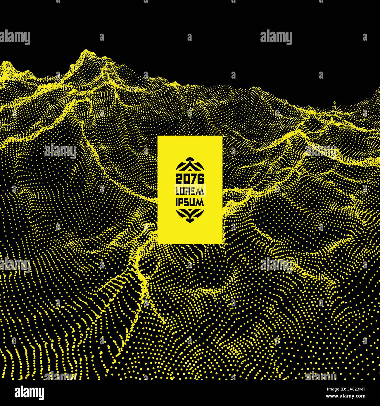 Landscape Background. Terrain. 3D Technology Vector Illustration. Array ...