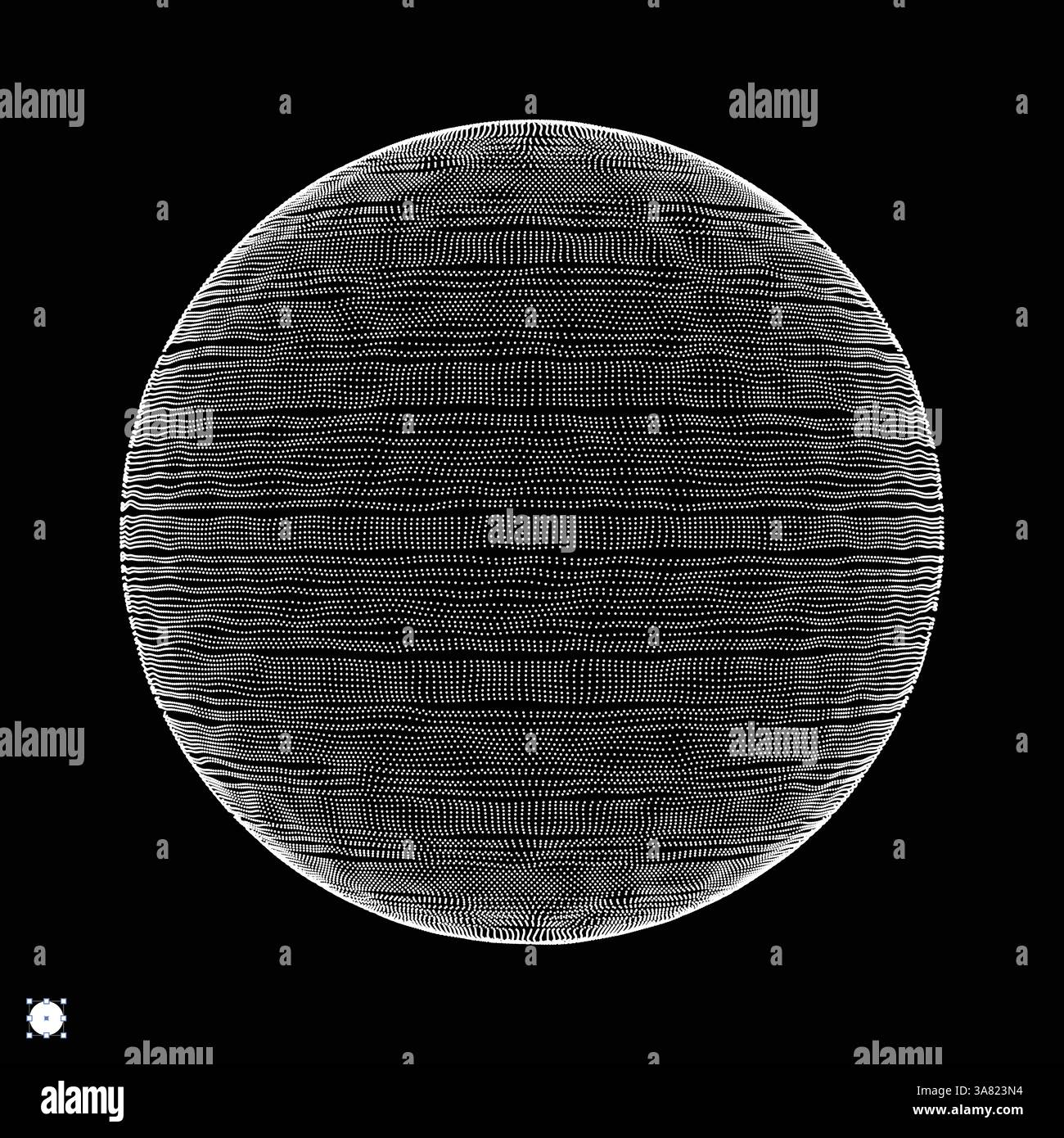 The Sphere Consisting of Points. Global Digital Connections. Abstract Grid Design. 3D Technology ...