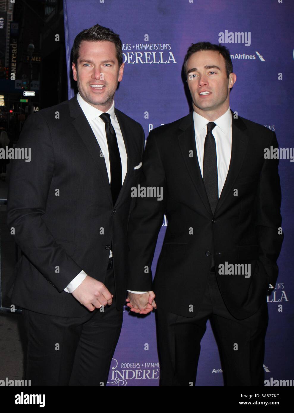 March 3, 2013 - New York, New York, U.S. - THOMAS ROBERTS and husband PATRICK ABNER arriving at ...