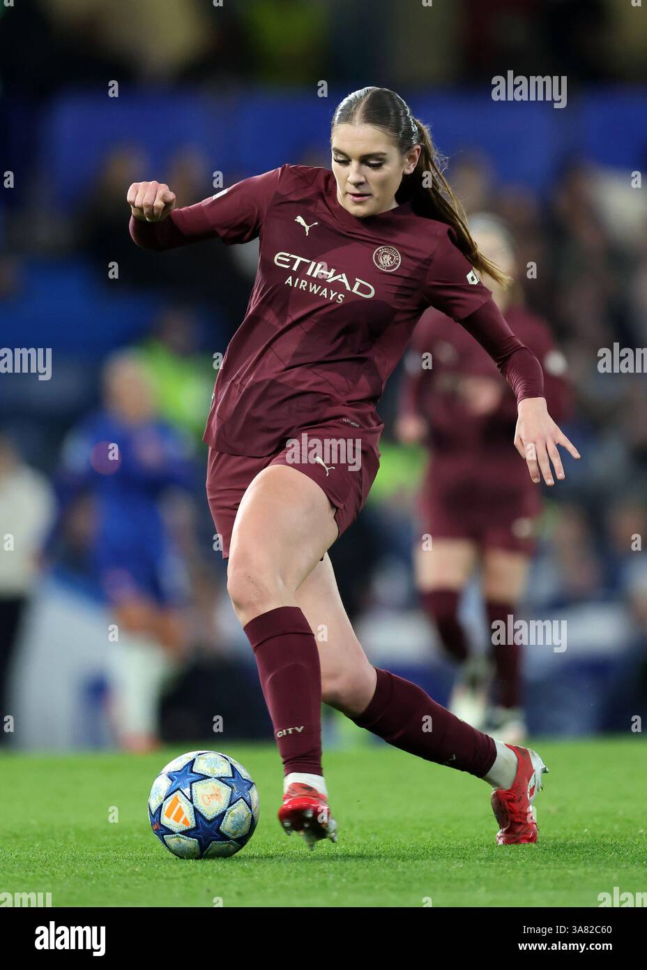 London, UK. 27th Mar, 2025. Gracie Prior of Manchester City during the ...