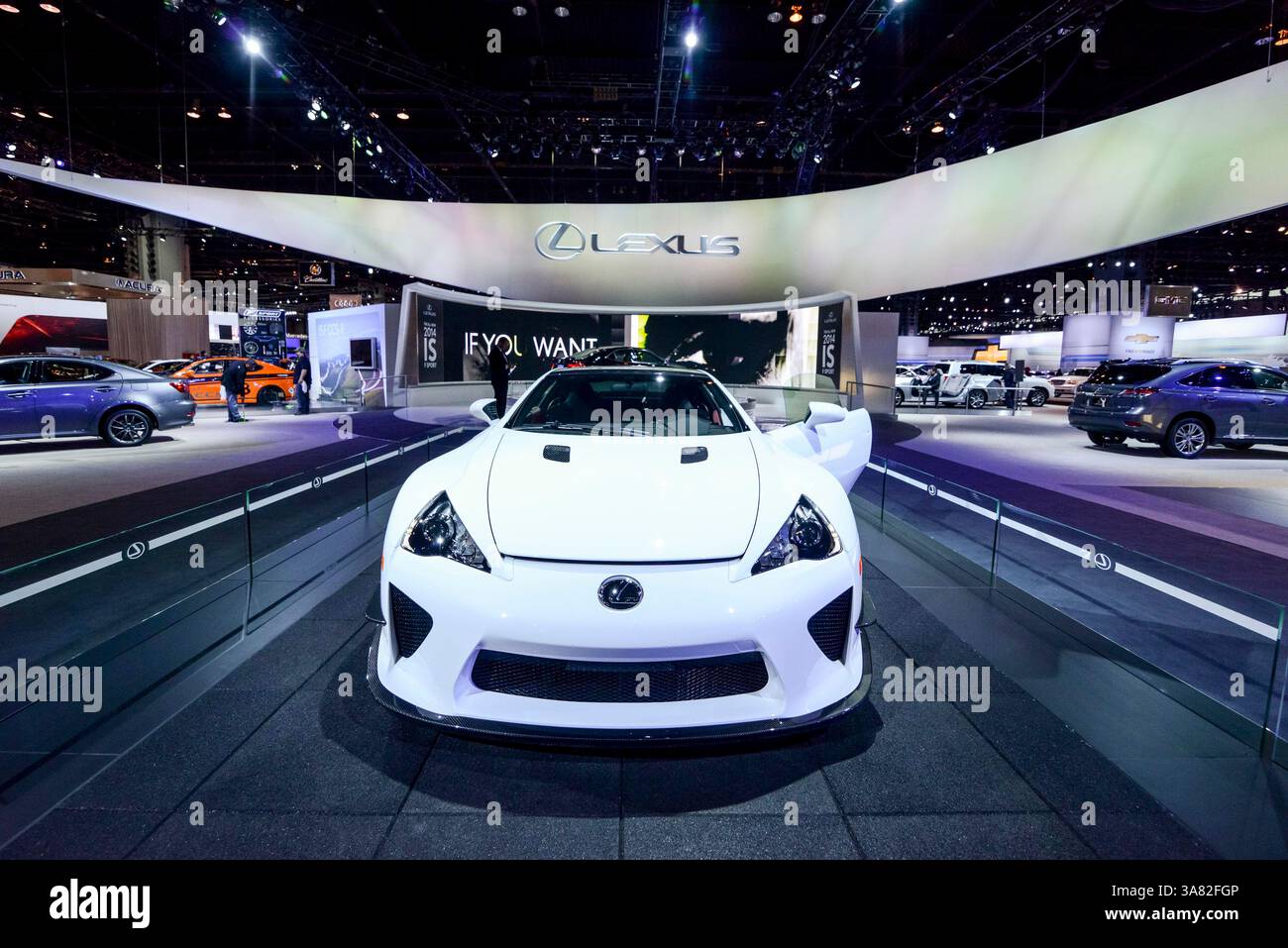 Feb 07, 2013 - Chicago, Illinois, U.S. - The Lexus LFA, on display at ...