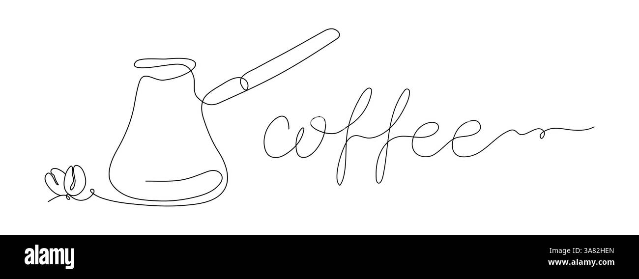 A turk for making boiled classic coffee on roasted beans. Hand ...