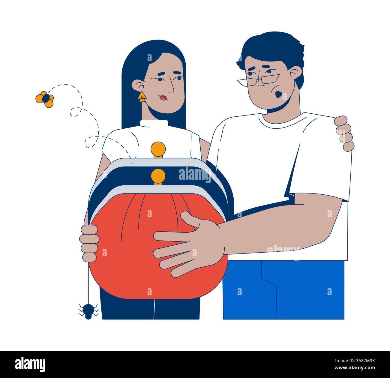 Family poverty 2D illustration concept Stock Vector Image & Art - Alamy