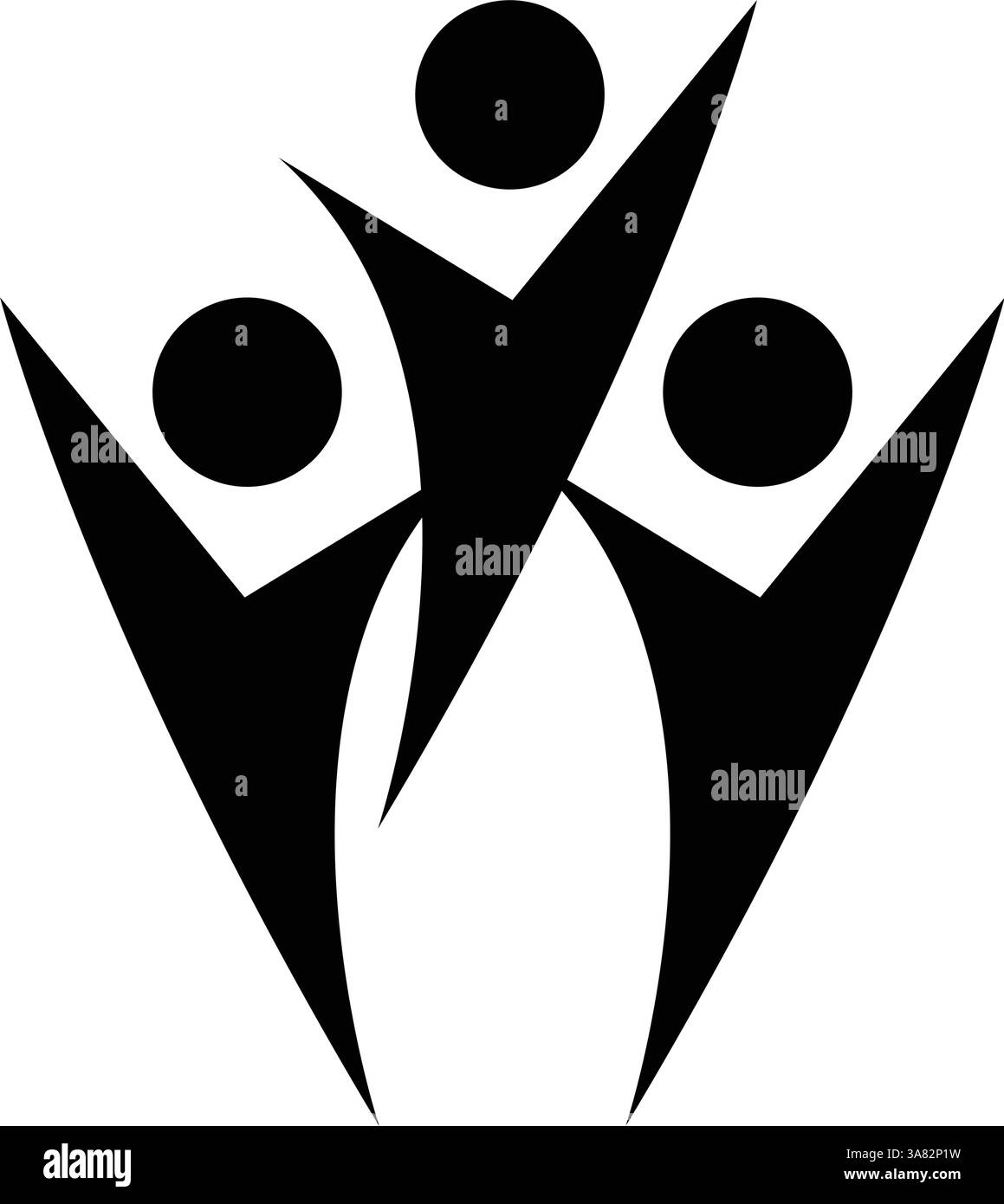 People symbol icon, team of community group connection logo for graphic ...