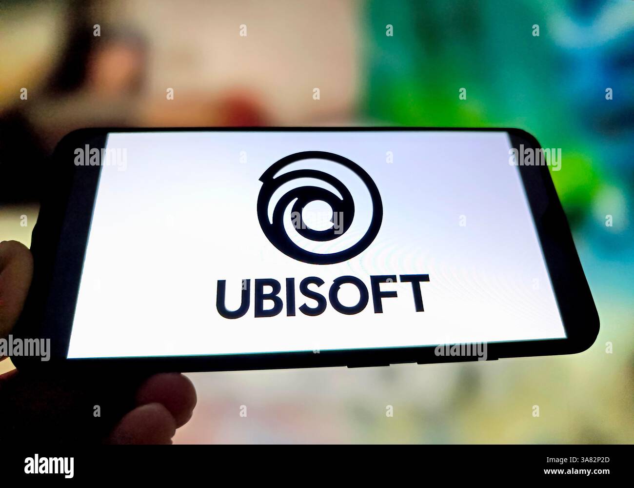 SUQIAN, CHINA - MARCH 28, 2025 - An illustration shows UBISOFT LOGO ...
