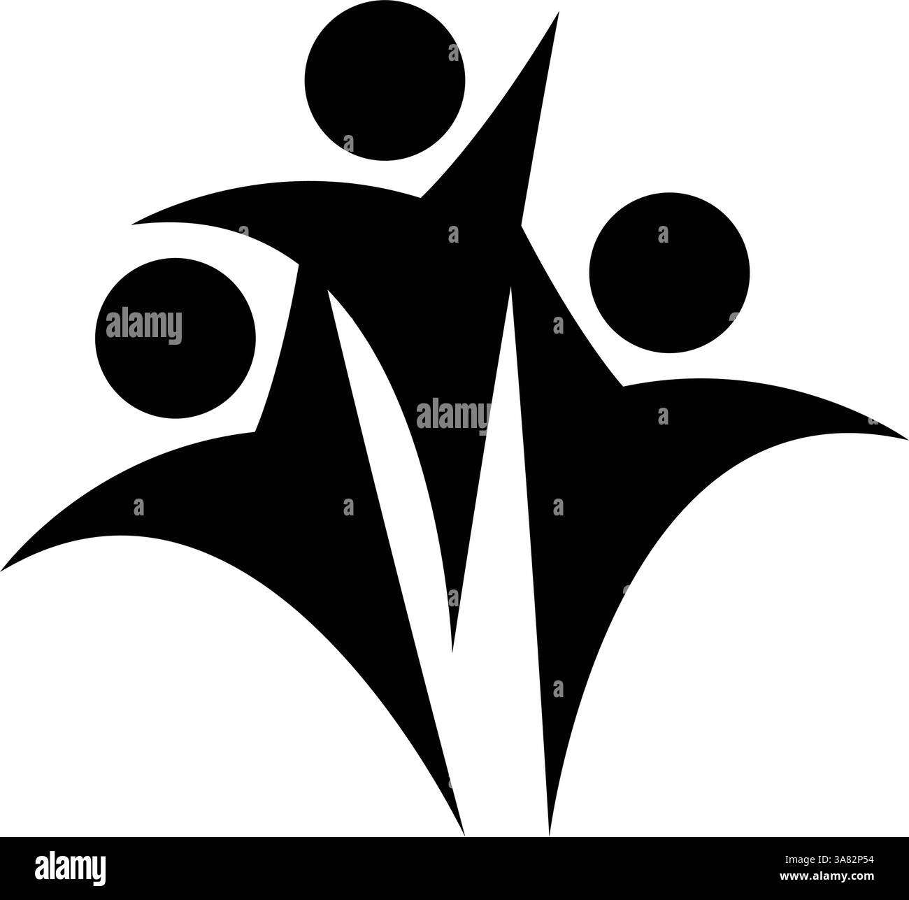 People symbol icon, team of community group connection logo for graphic ...