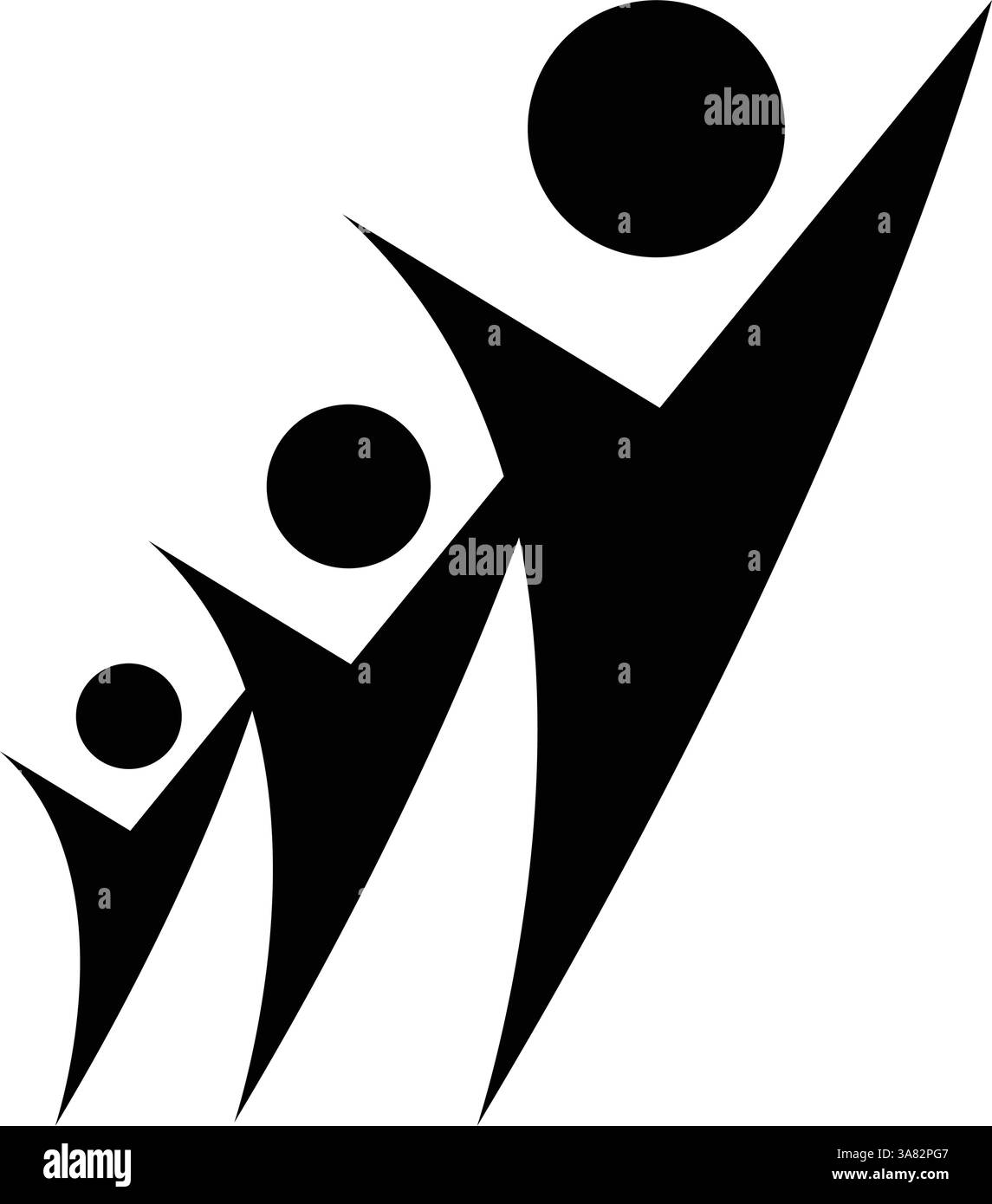 People symbol icon, team of community group connection logo for graphic ...