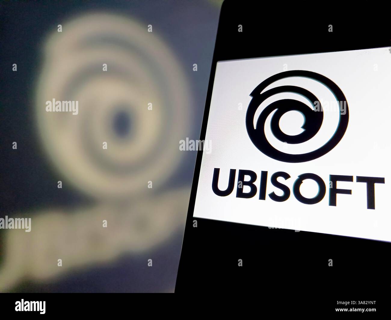 SUQIAN, CHINA - MARCH 28, 2025 - An illustration shows UBISOFT LOGO ...