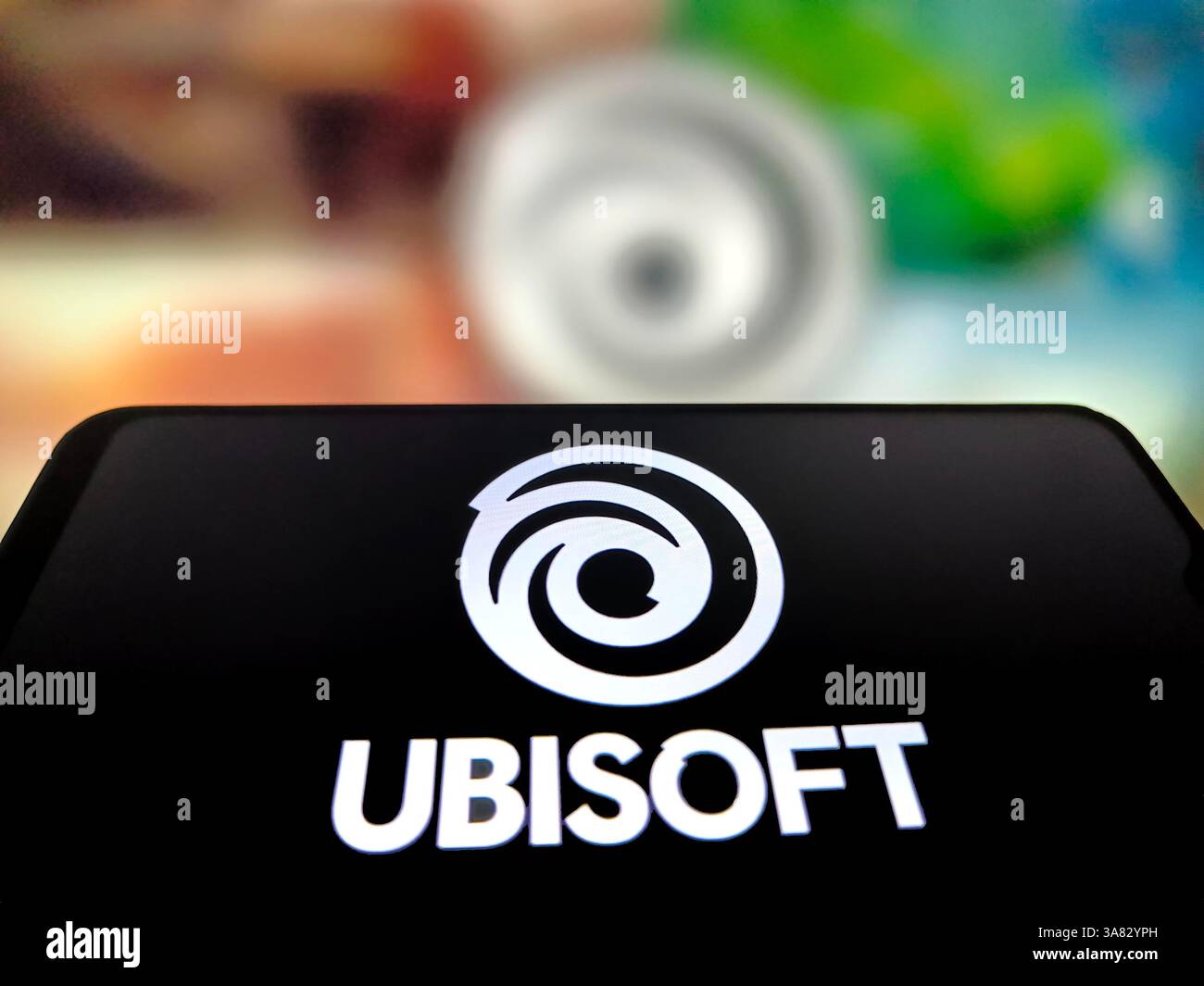 SUQIAN, CHINA - MARCH 28, 2025 - An illustration shows UBISOFT LOGO ...