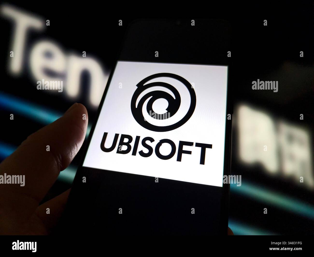SUQIAN, CHINA - MARCH 28, 2025 - An illustration shows the UBISOFT LOGO ...