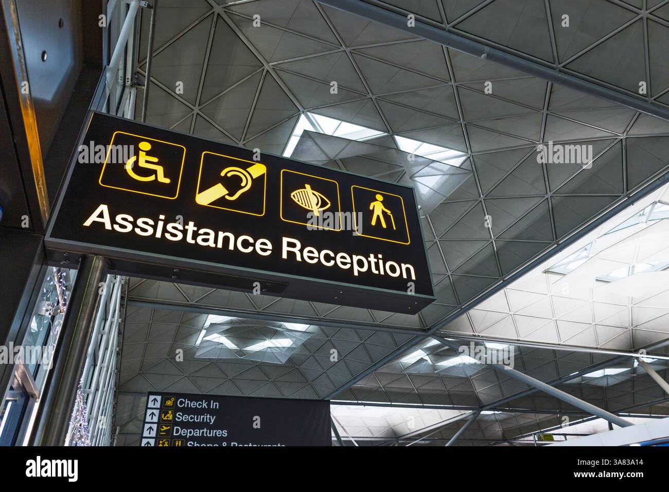 Airport Assistance Reception Sign for Passengers with Special Needs ...