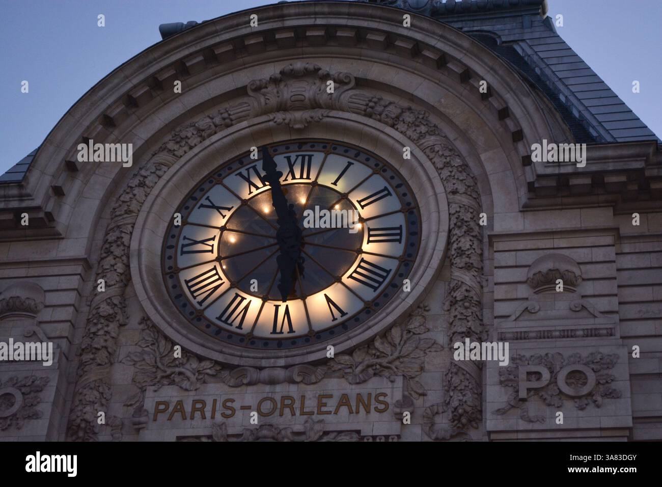 PARIS, FRANCE - clock of Orsay Museum, French: Musee d Orsay, in former ...