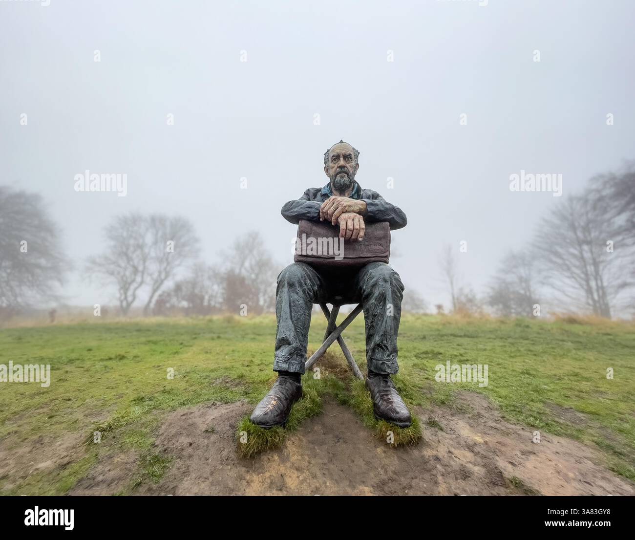 Seated Figure by Sean Henry, a large-scale painted bronze sculpture ...