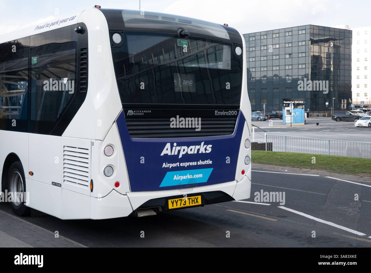 Alexander Dennis Enviro 200 Airparks bus, Birmingham Airport, UK Stock ...