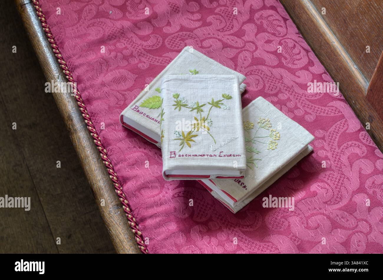 Interior of All Saints Church, Brockhampton, Herefordshire, UK; built ...