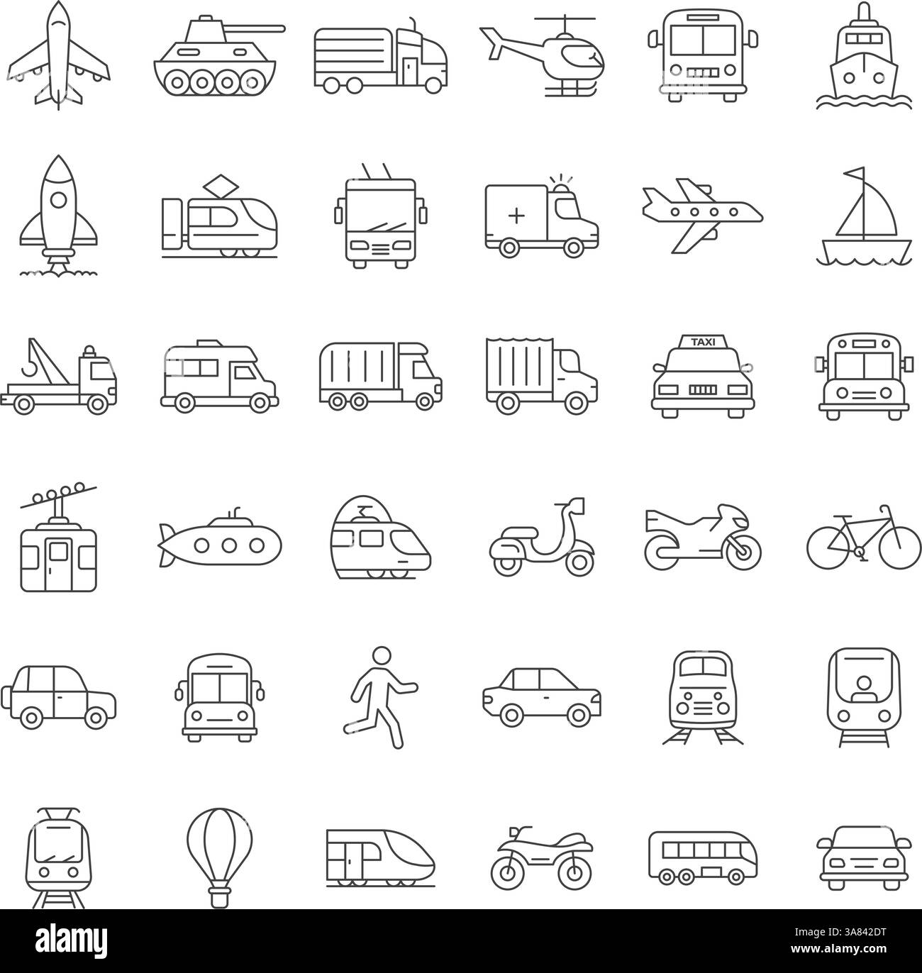Rocket icons set in Cut Out Stock Images & Pictures - Alamy