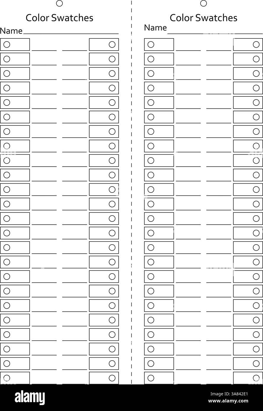 Color swatches icon in flat style. Empty colour palette vector illustration on isolated ...