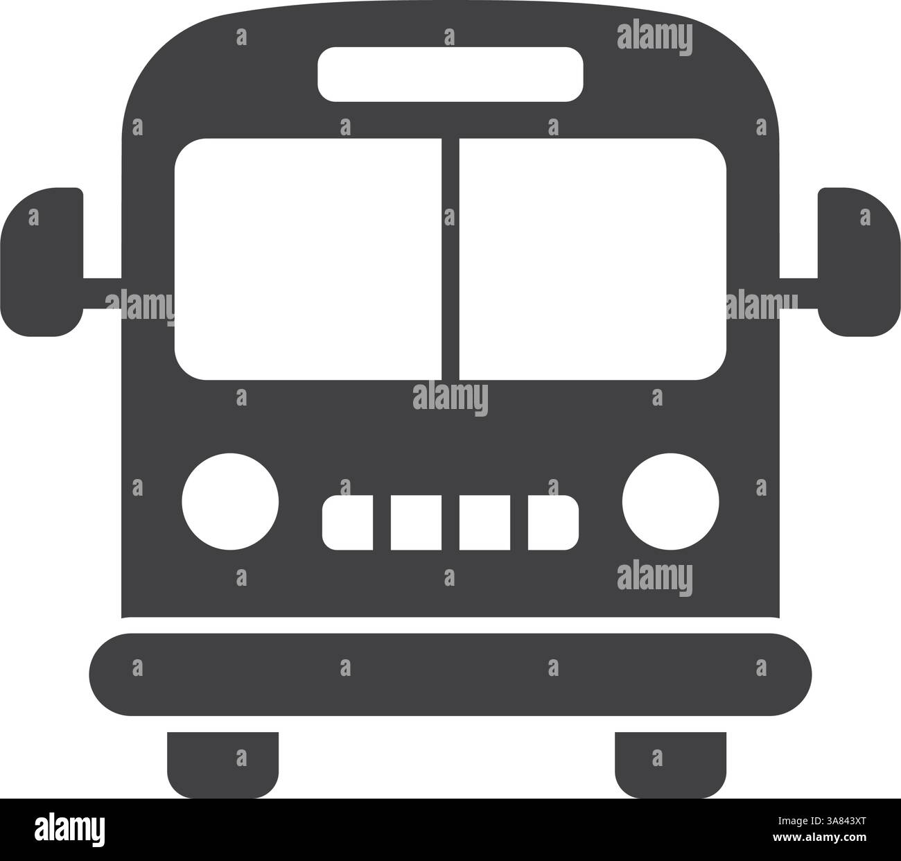 Bus icon in flat style. Autobus vector illustration on isolated ...