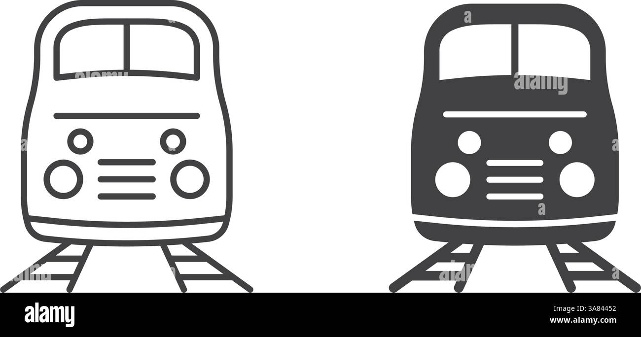 Metro train icon in flat style. Subway vector illustration on isolated ...