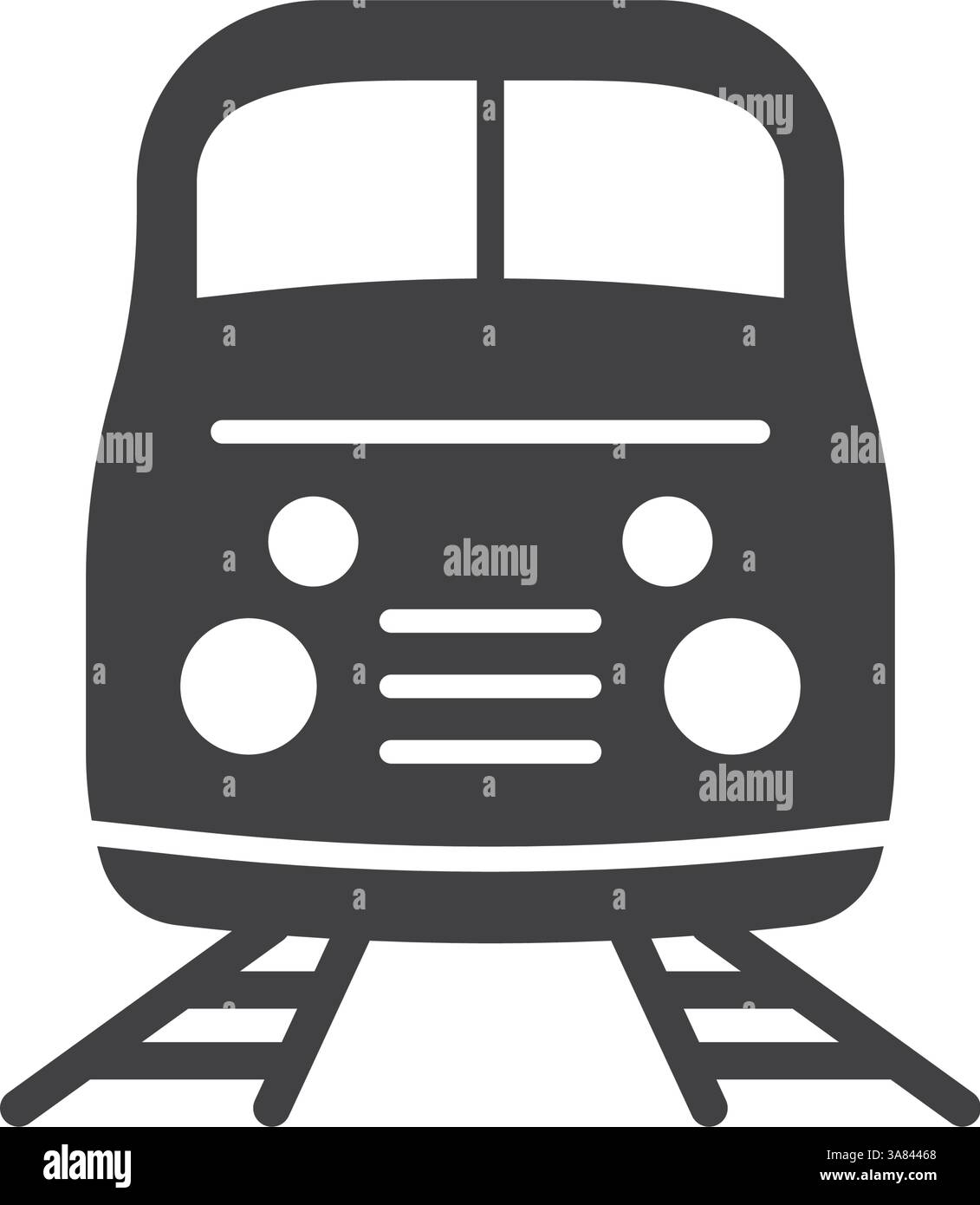 Metro train icon in flat style. Subway vector illustration on isolated ...