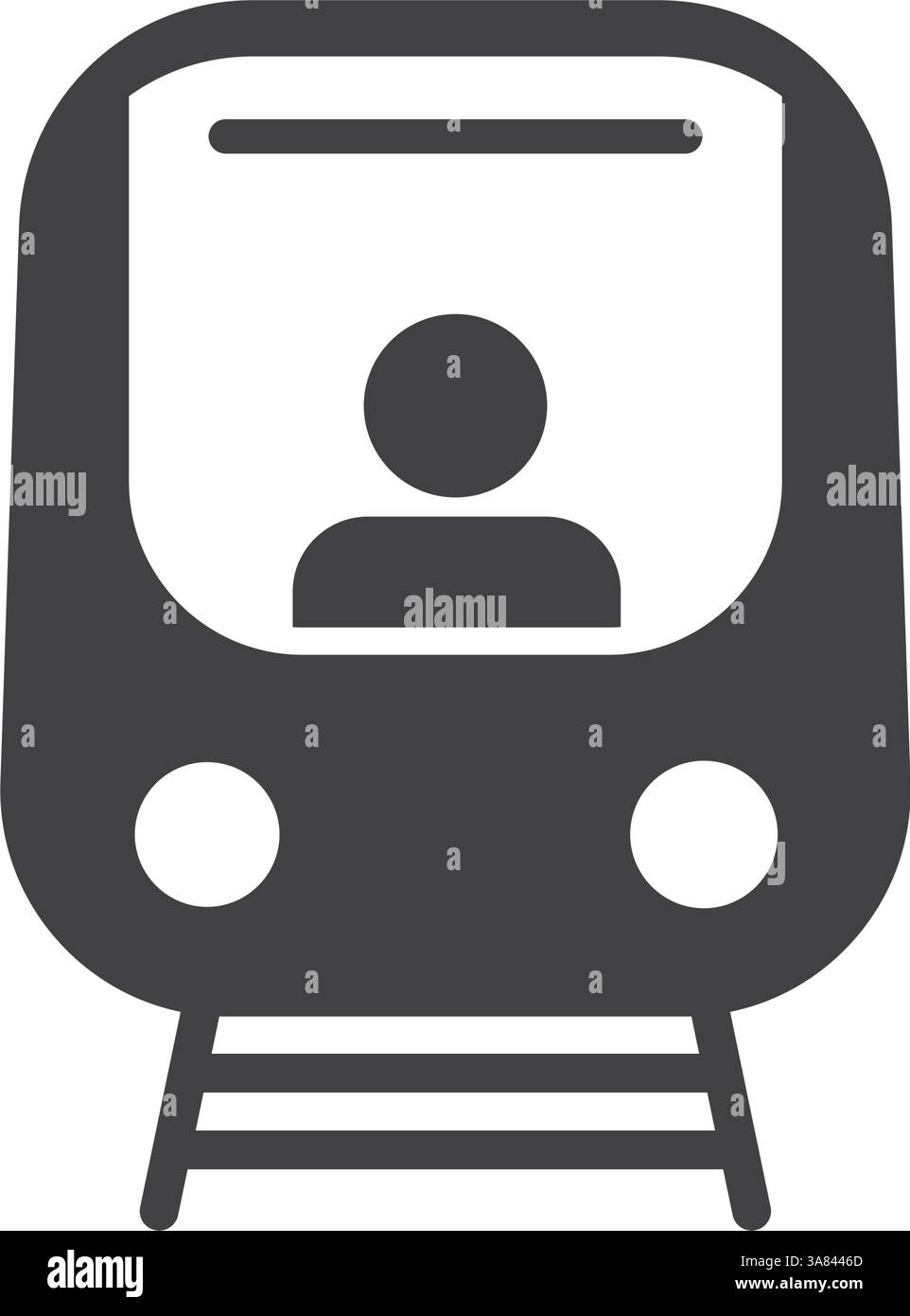 Metro train icon in flat style. Subway vector illustration on isolated ...