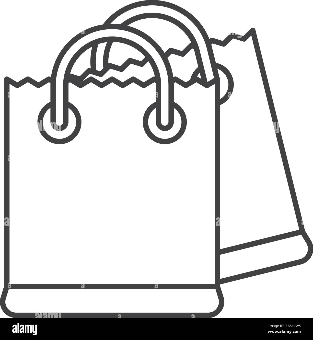 Shopping bag packing icon in flat style. Package vector illustration on ...