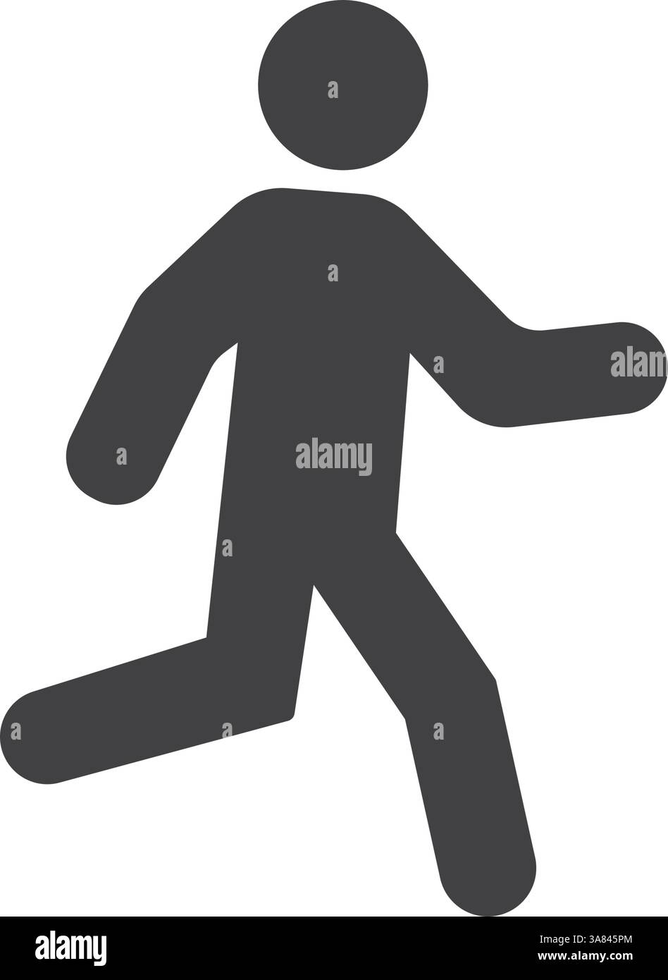 Walking man icon in flat style. People vector illustration on isolated ...