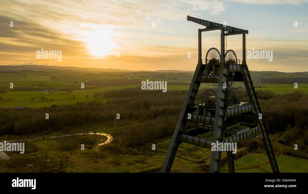 The Barony A Frame, preserved mine headgear Stock Photo - Alamy