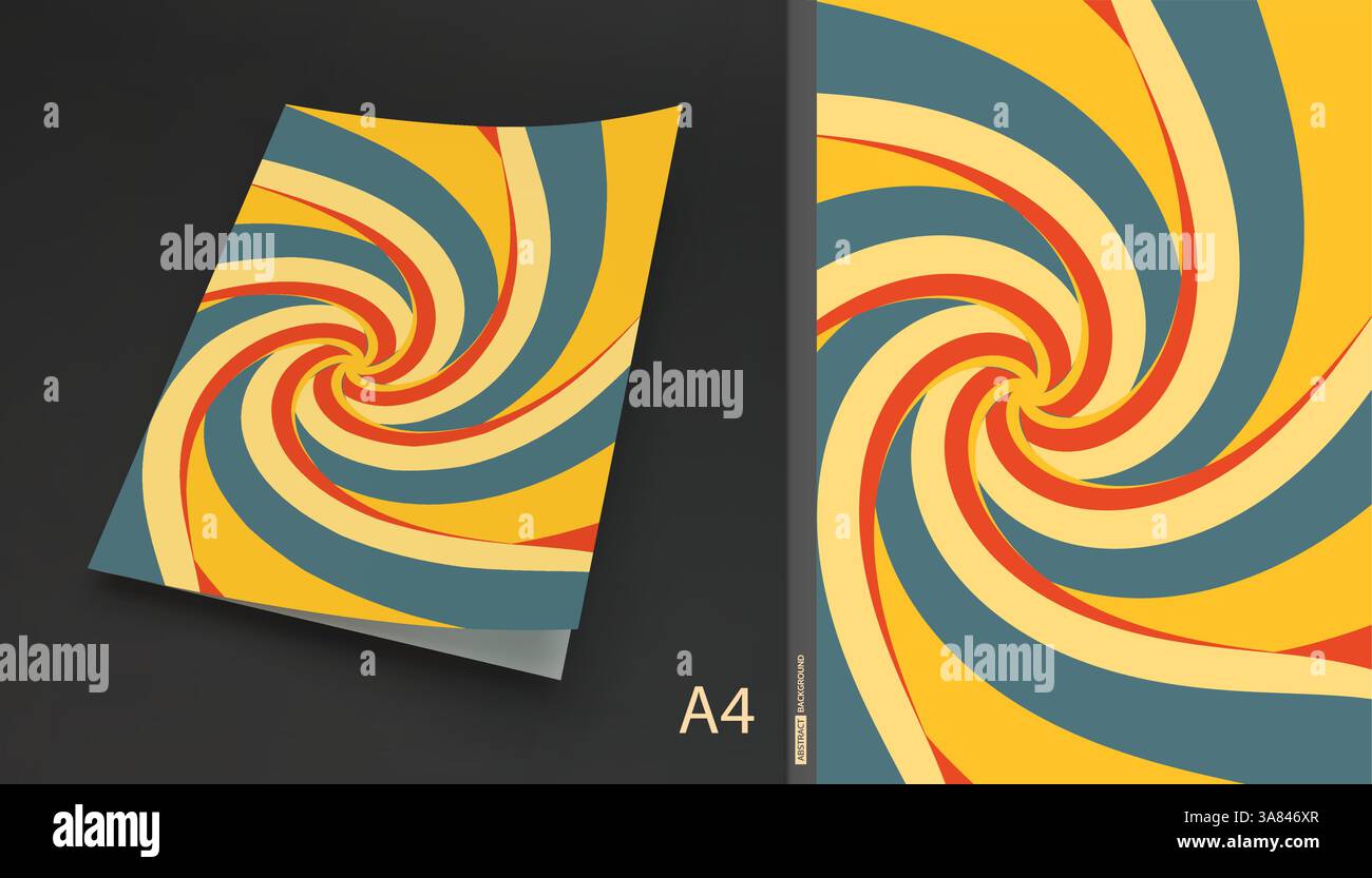 Abstract swirl background. Cover design template. Vector illustration ...
