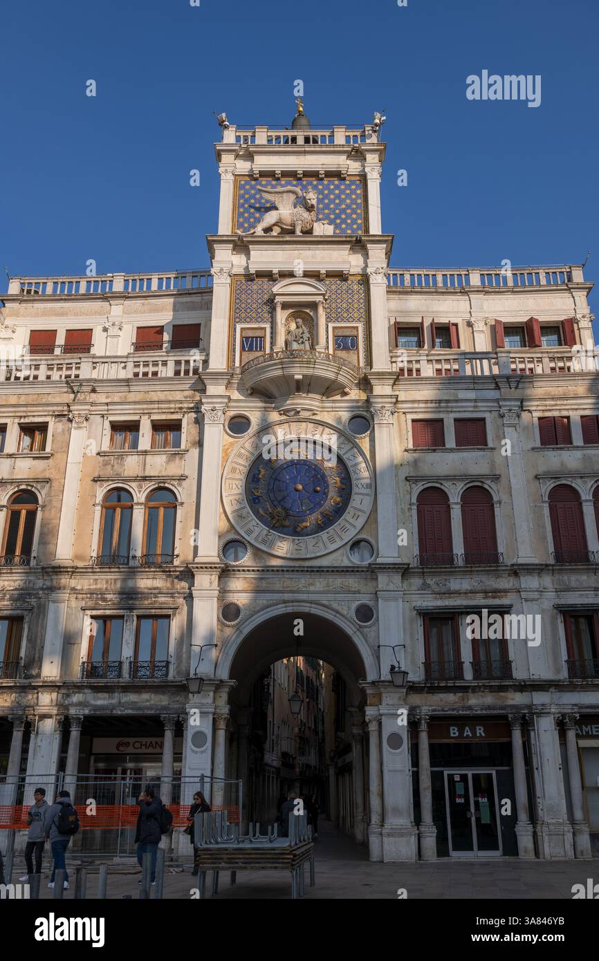 Venice Clock Tower - Torre dell'Orologio, Renaissance landmark from the ...