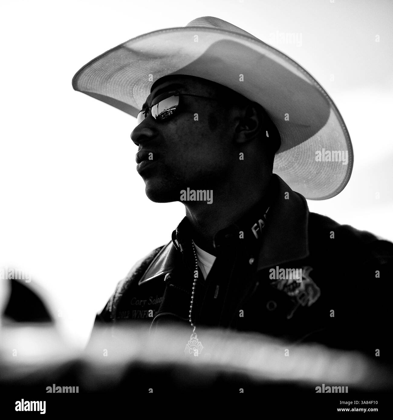 Calf tie down Black and White Stock Photos & Images - Alamy