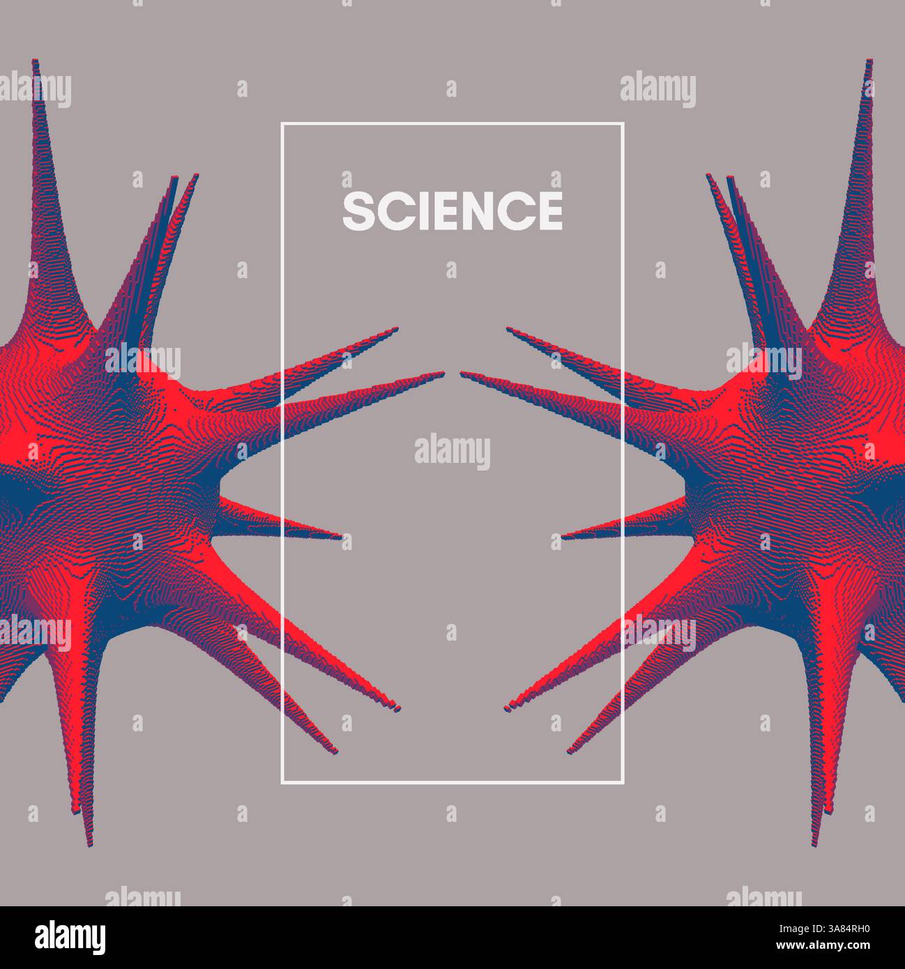 Virus particle. Pathogen organism. Deformed sphere. Background for ...