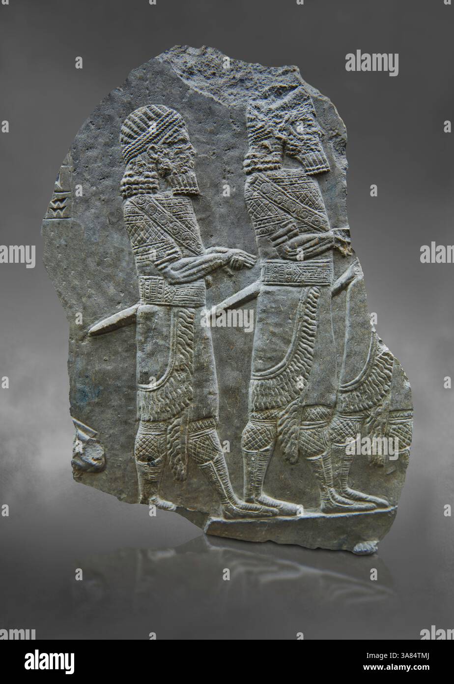 Ancient Neo Assyrian relief panel fragment depicting an Assyrian ...