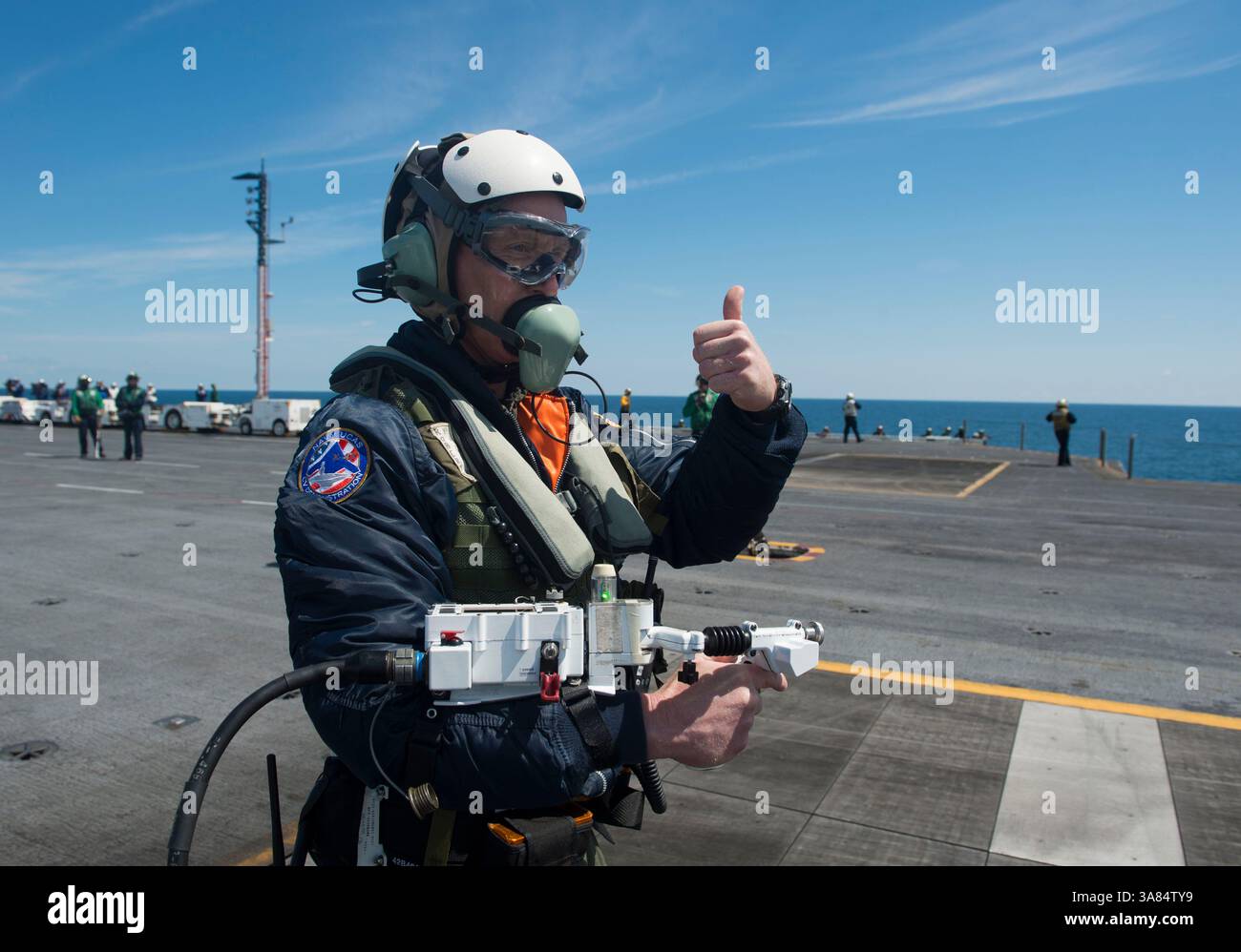 May 14, 2013 - Atlantic Ocean - DAVE LORENZ, a deck operator for ...