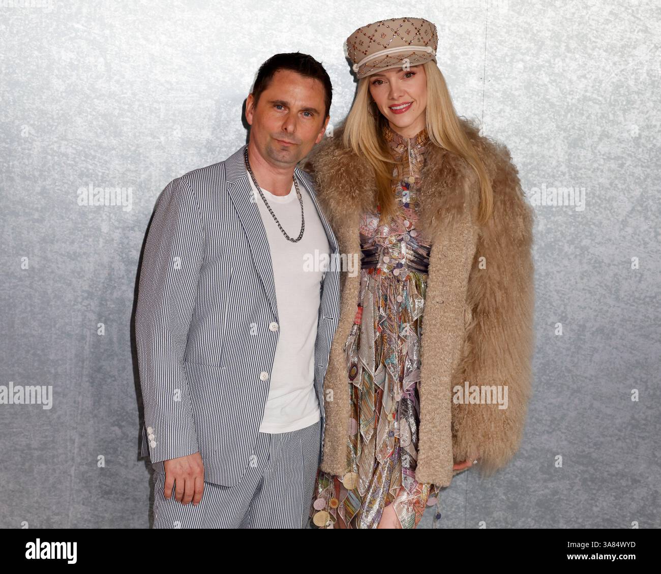 London, UK. 27th Mar, 2025. Matt Bellamy and Elle Evans attend the ...