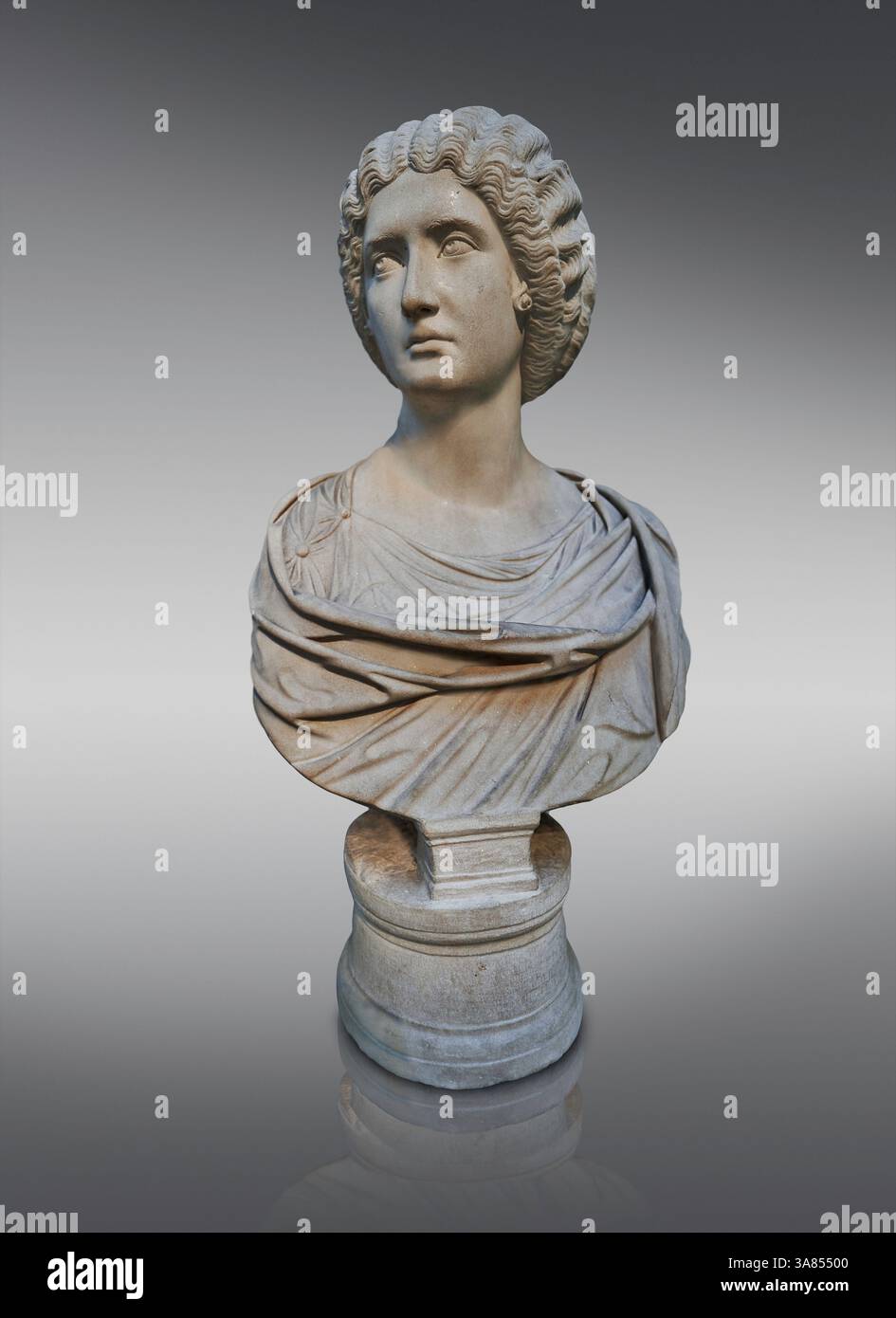 Roman marble bust of a Roman women probably from the Roman imperial ...