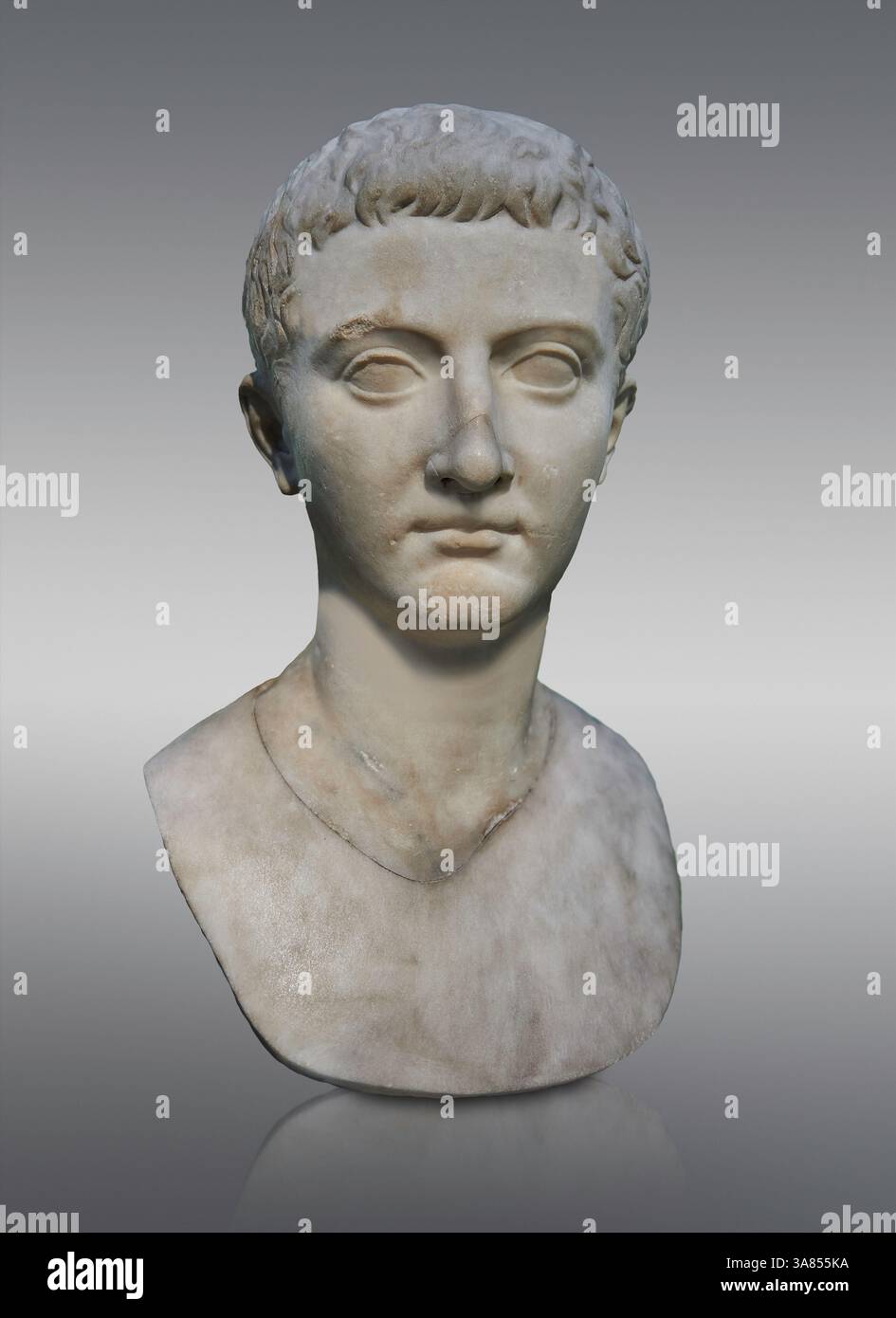 Roman marble statue head of emperor Tiberius, 42 BC - 37 AD, British ...