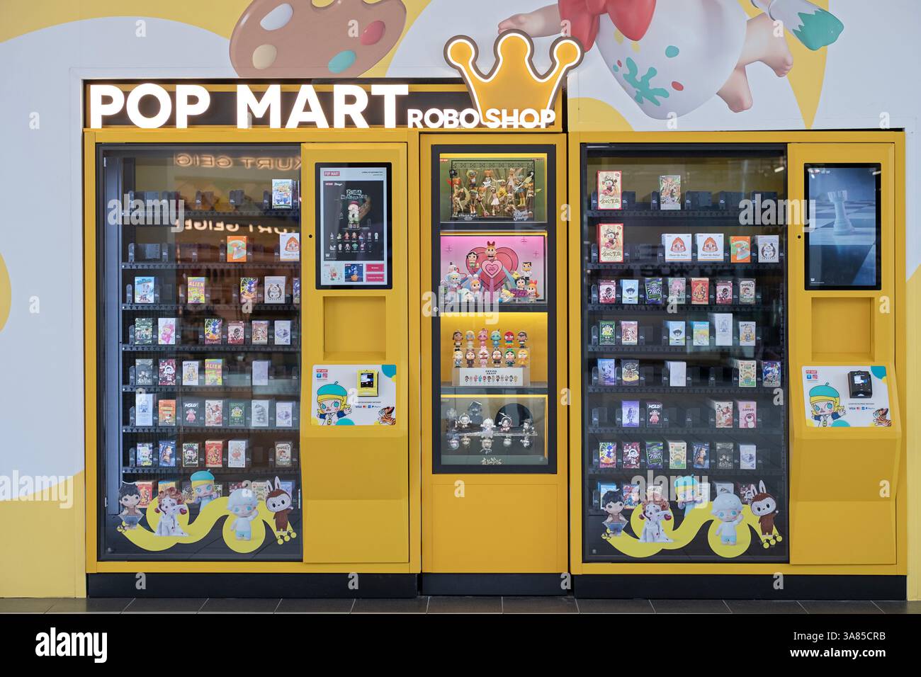 A Pop Mart Robo Shop machine selling blind boxes of surprise random ...