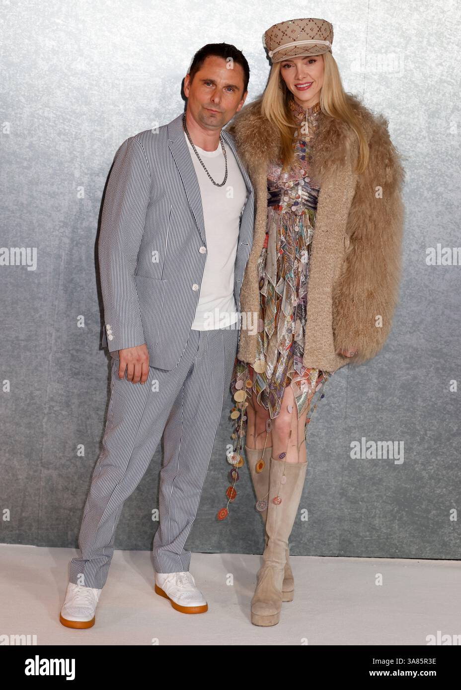 London, UK. 27th Mar, 2025. Matt Bellamy and Elle Evans attend the ...