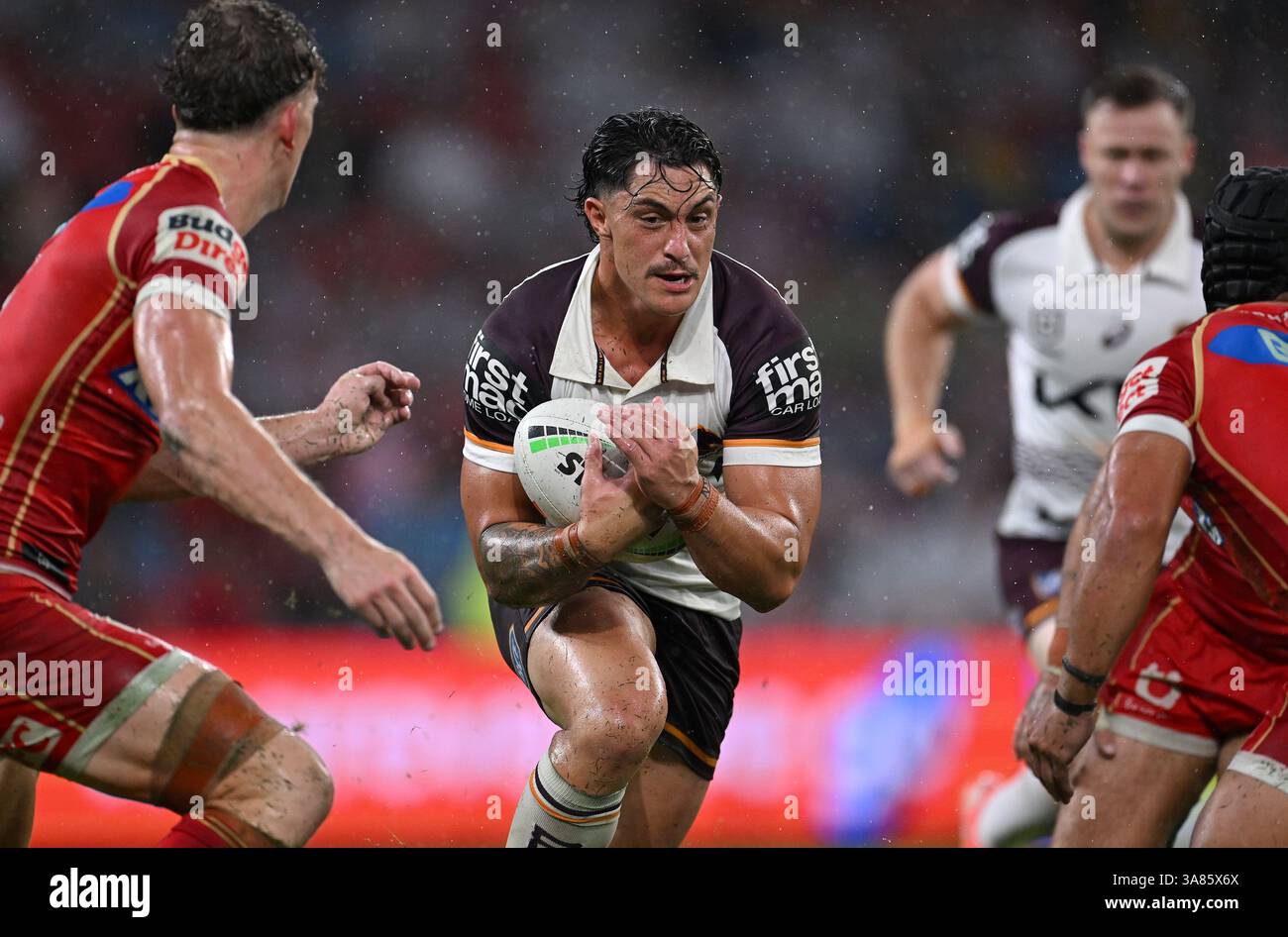 Kotoni Staggs of the Broncos during the NRL Round 4 match between the ...