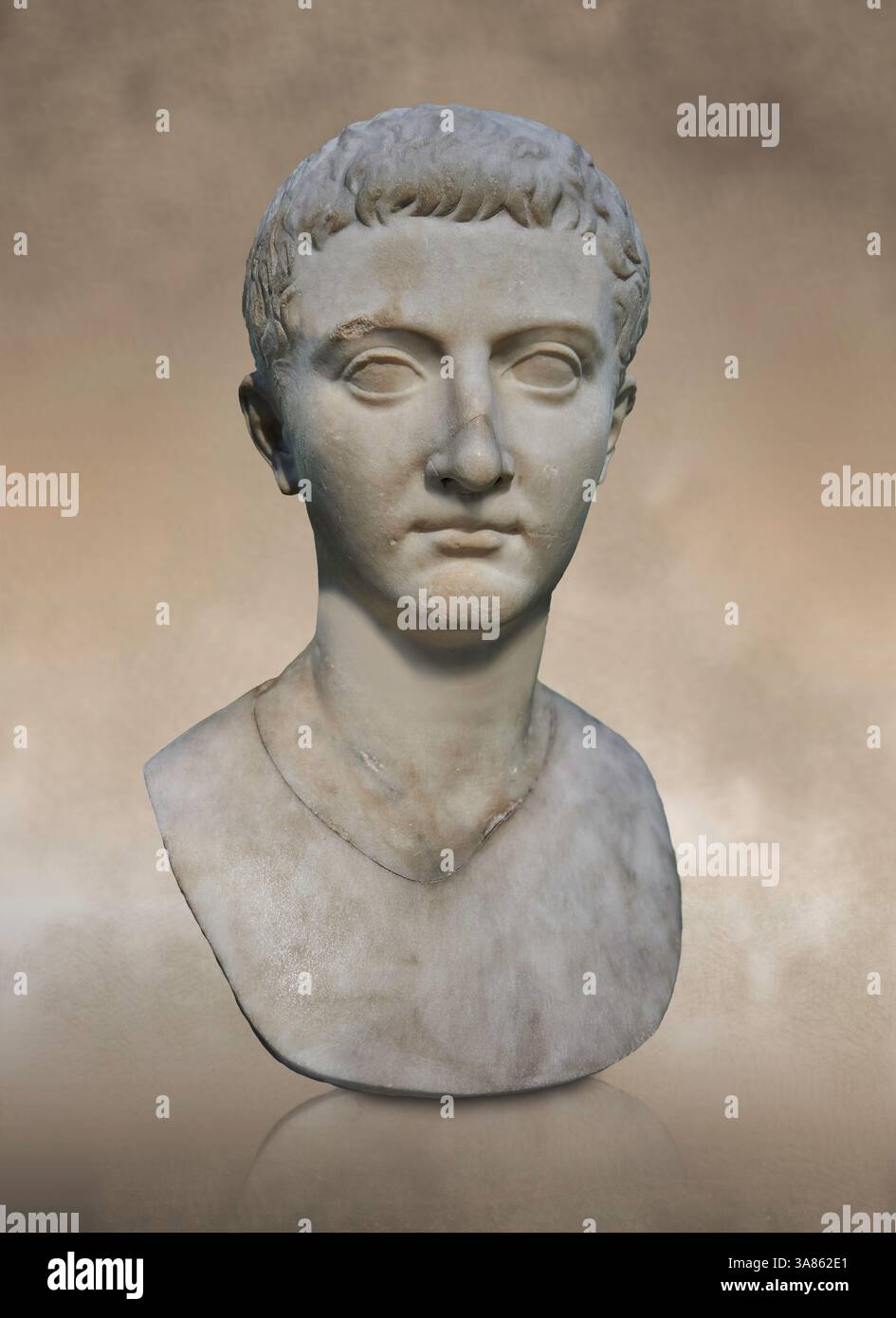 Roman marble statue head of emperor Tiberius, 42 BC - 37 AD, British ...