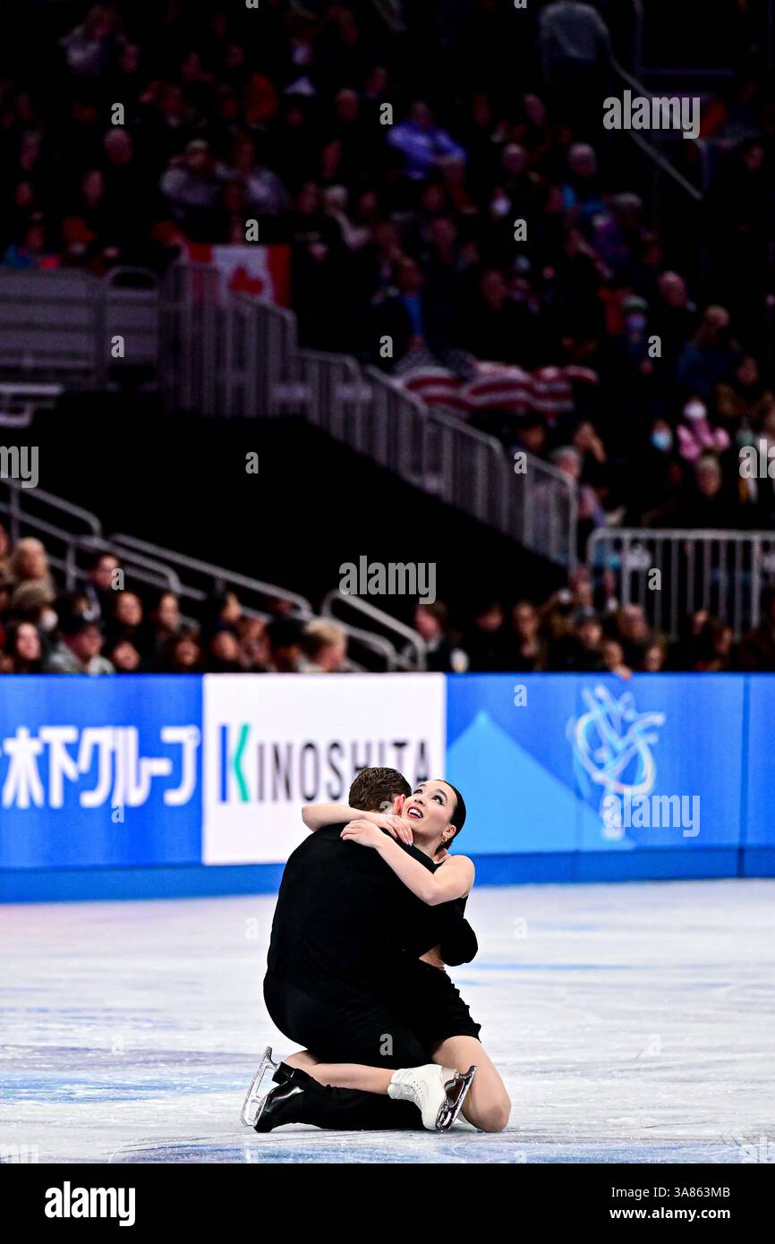 Lia PEREIRA & Trennt MICHAUD (CAN), during Pairs Free Skating, at the ...